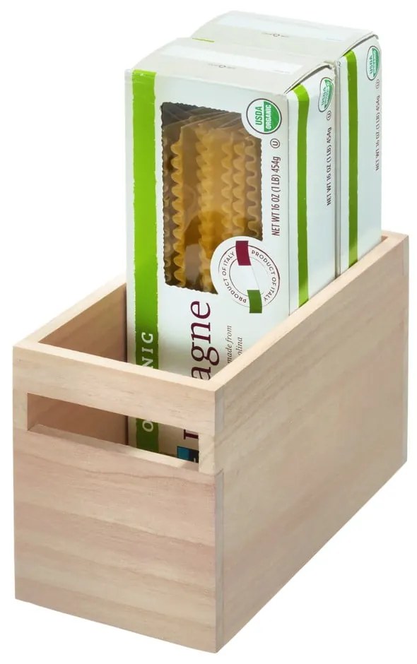 Úložný box ze dřeva paulownia iDesign Eco Wood, 12,7 x 25,4 cm