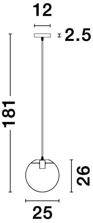 Nova Luce Závěsné svítidlo MIRALE zlatý kov čiré sklo a černý PVC kabel E27 1x12W