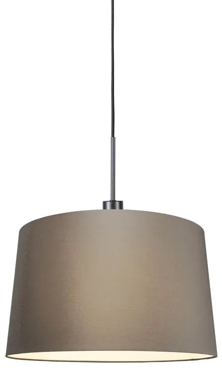 Moderní závěsná lampa černá s odstínem 45 cm taupe - Combi 1