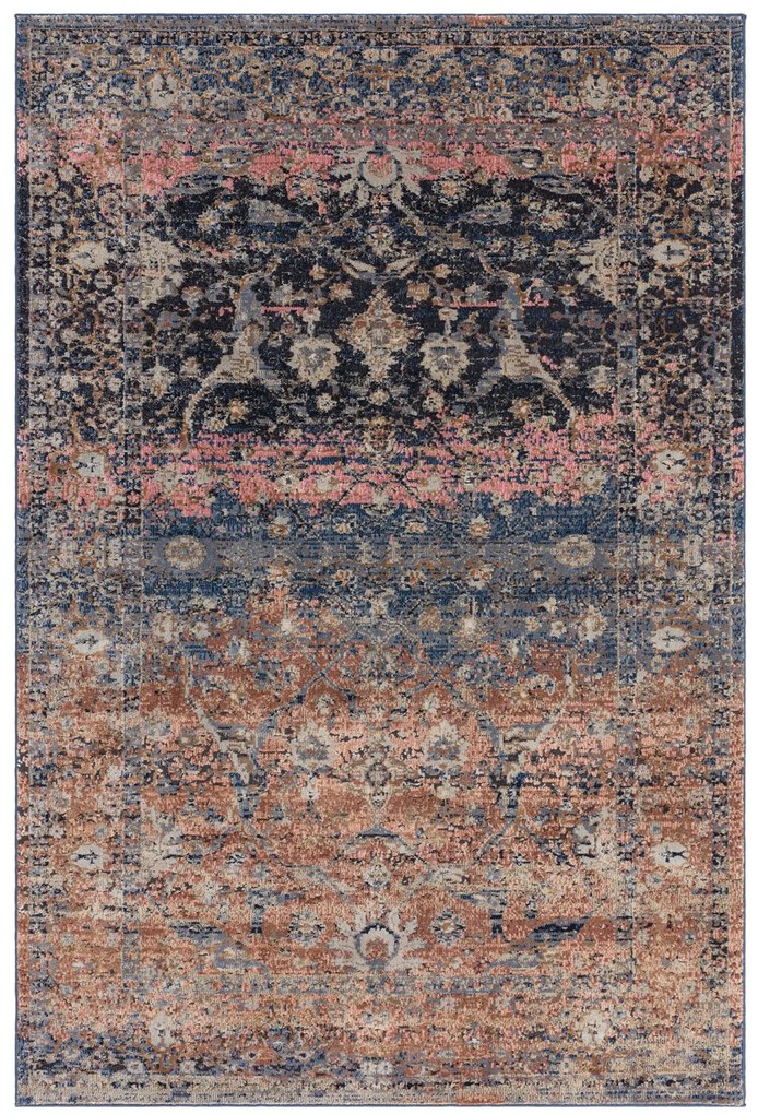 Modrý koberec Cure Blue Retro Rozměry: 120x170 cm