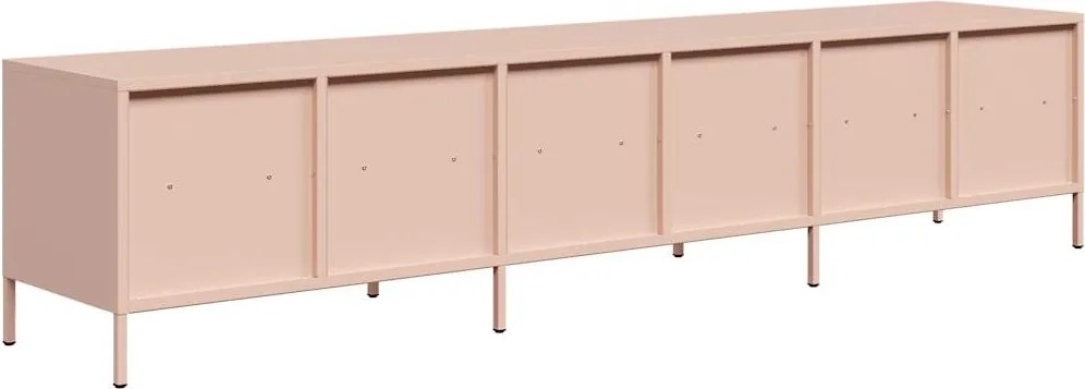 TV skříňka růžová 202 x 39 x 43,5 cm ocel válcovaná za studena 3307150