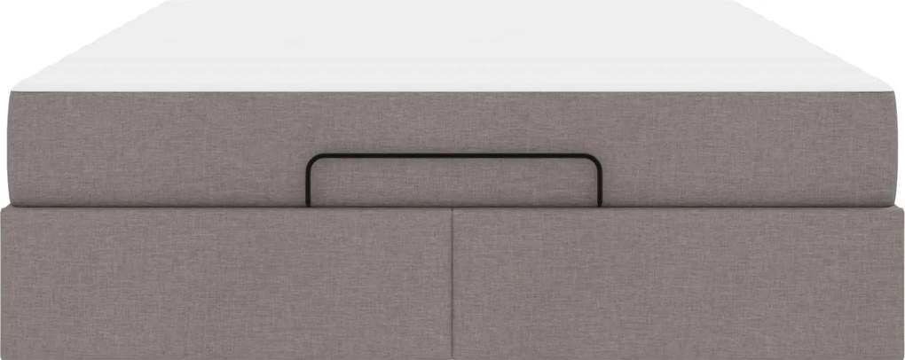Rám postele s matrací 2 ks Taupe textil 3399498