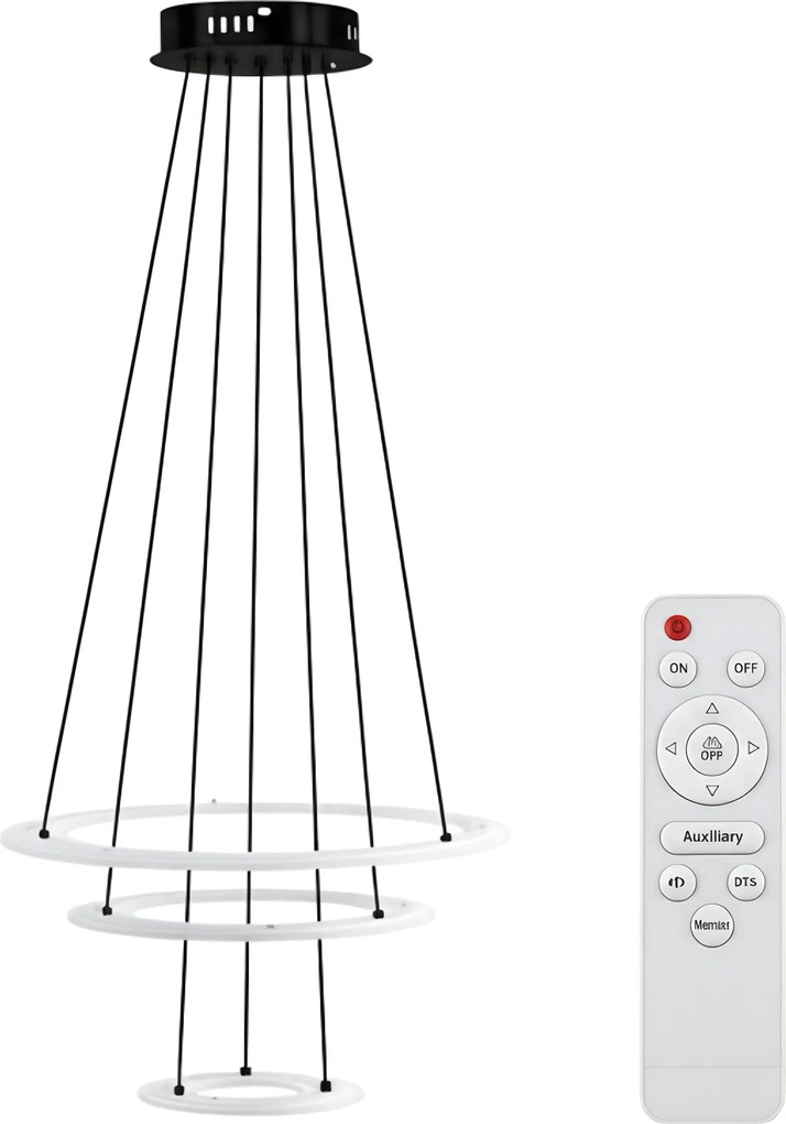 Toolight Toolight, LED stropní osvětlení 46cm, G040-3CP, černá, OSW-06307