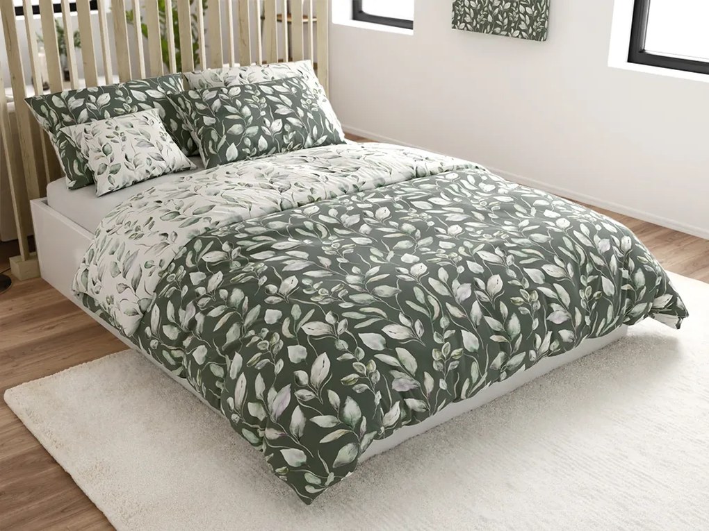 Povlečení z mikrovlákna DREAMFLOR zelené Rozměr povlečení: 70 x 90 cm | 140 x 200 cm