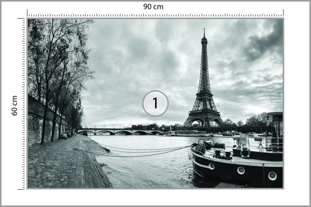 Fototapeta Černobílá Paříž Samolepící tapety 180x120