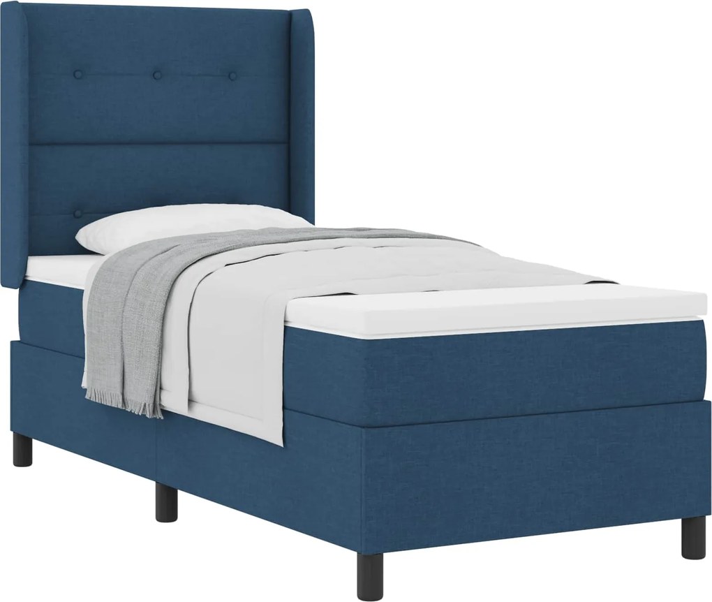 Postel s boxspringem s polštářem Modrá 200 x 80 cm textil 3341615