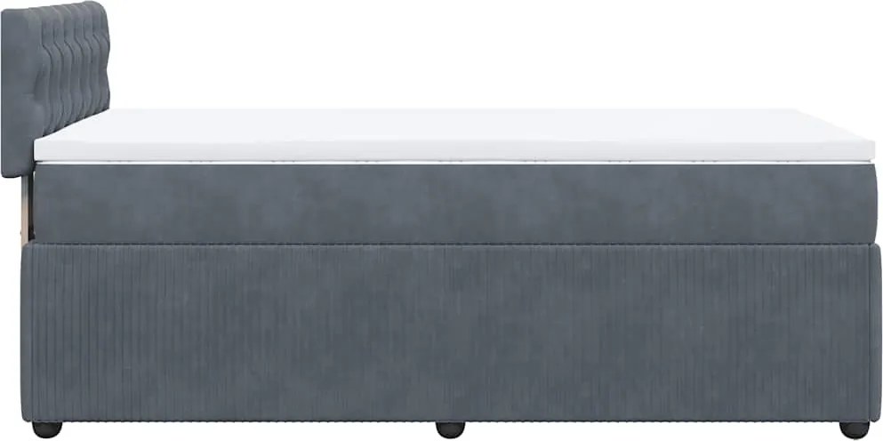 Box spring postel s matrací tmavě šedá 80 x 200 cm samet 3289897