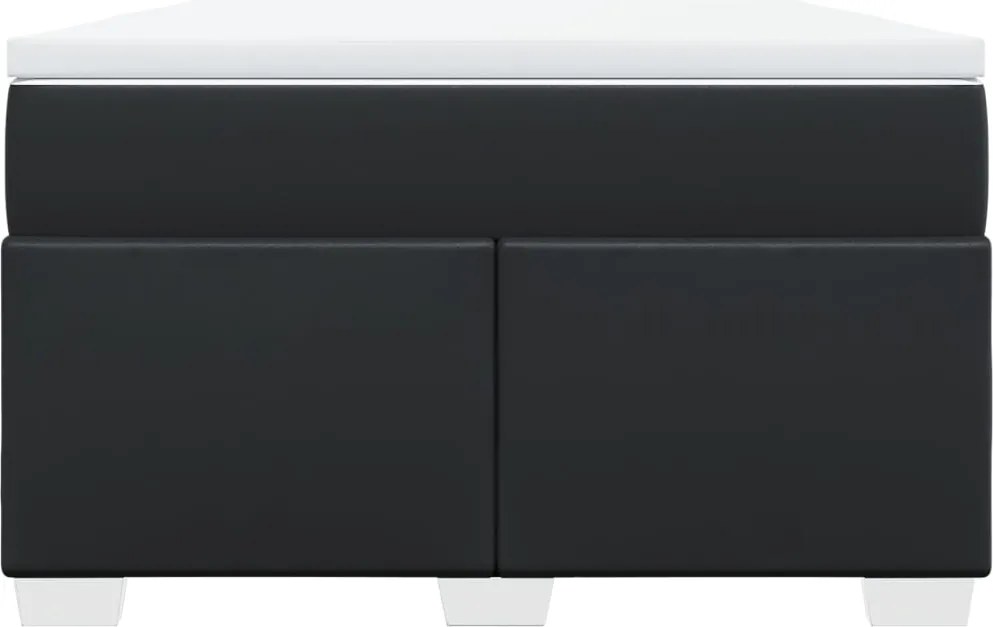 Box spring postel s matrací černá 120 x 200 cm umělá kůže 3285205