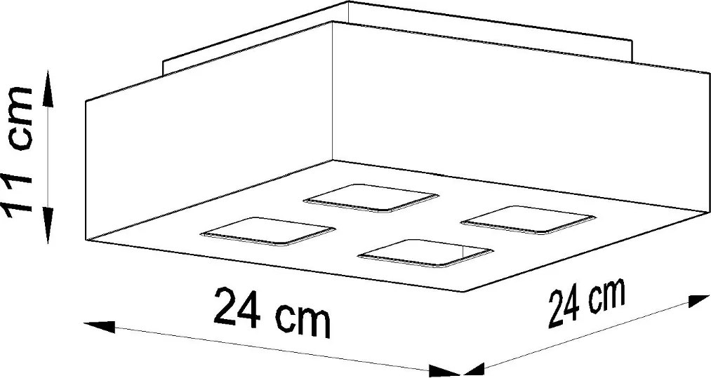 Sollux Lighting Stropní svítidlo MONO 4 bílé