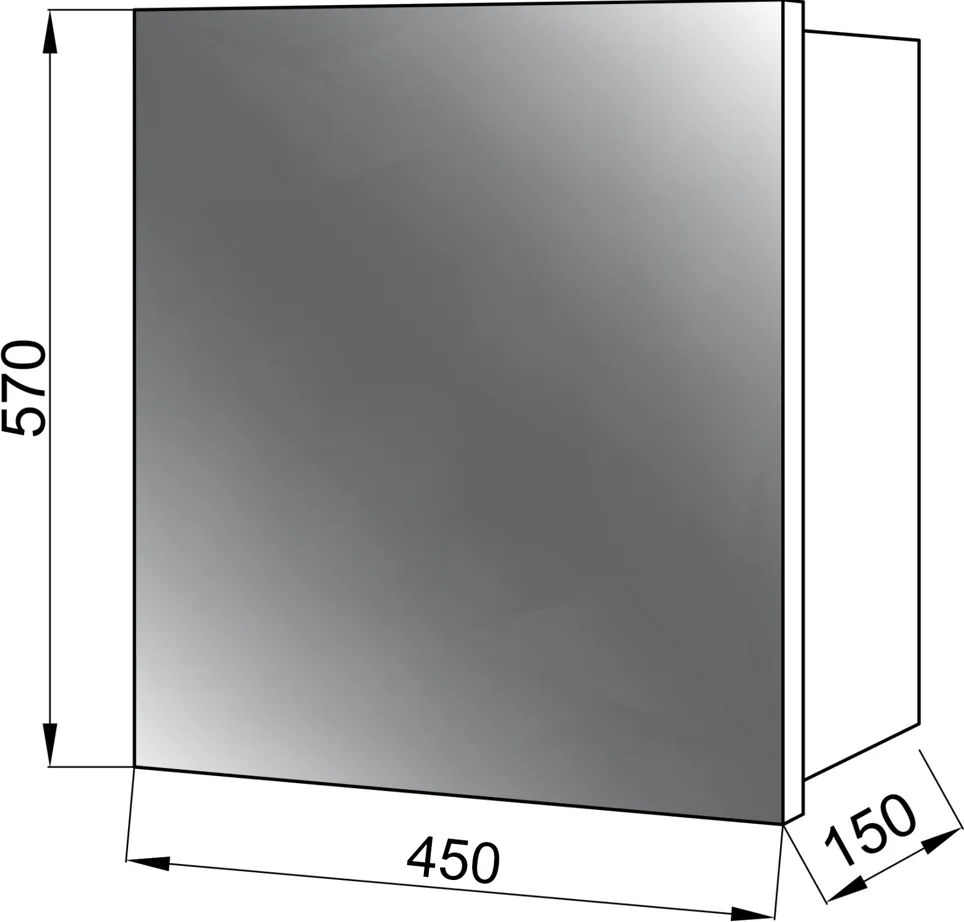 Lavedo Aqua-Easy 45 zrcadlová skříňka do koupelny