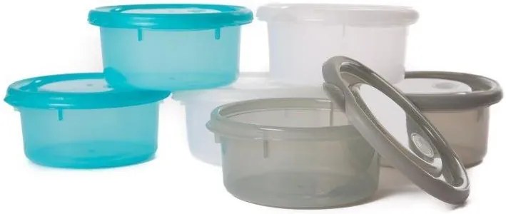 Bo jungle misky s víčky bowls blue/white/grey 300 ml (6 ks)