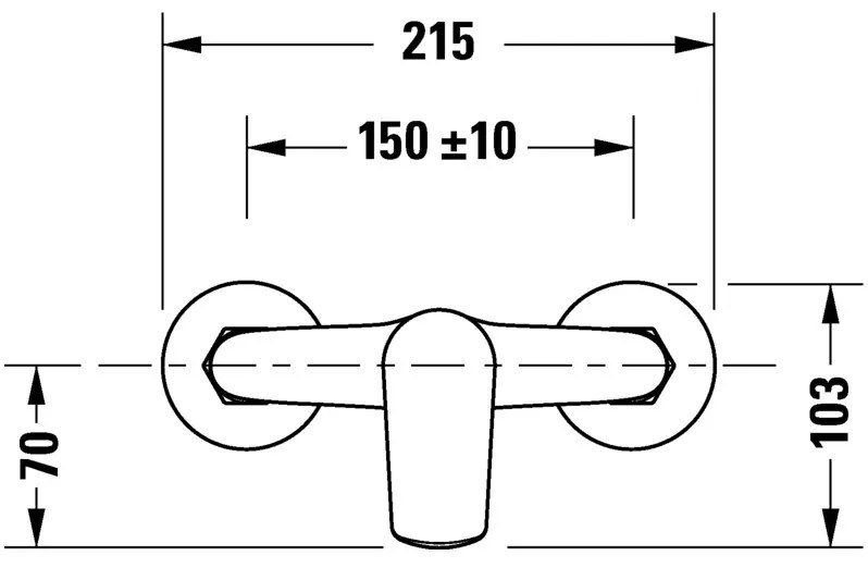 Duravit No.1 - Sprchová páková baterie nástěnná, chrom N14230000010