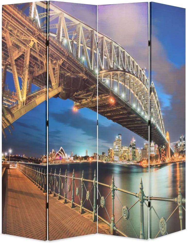 Skládací paraván 160 x 180 cm Přístavní most v Sydney