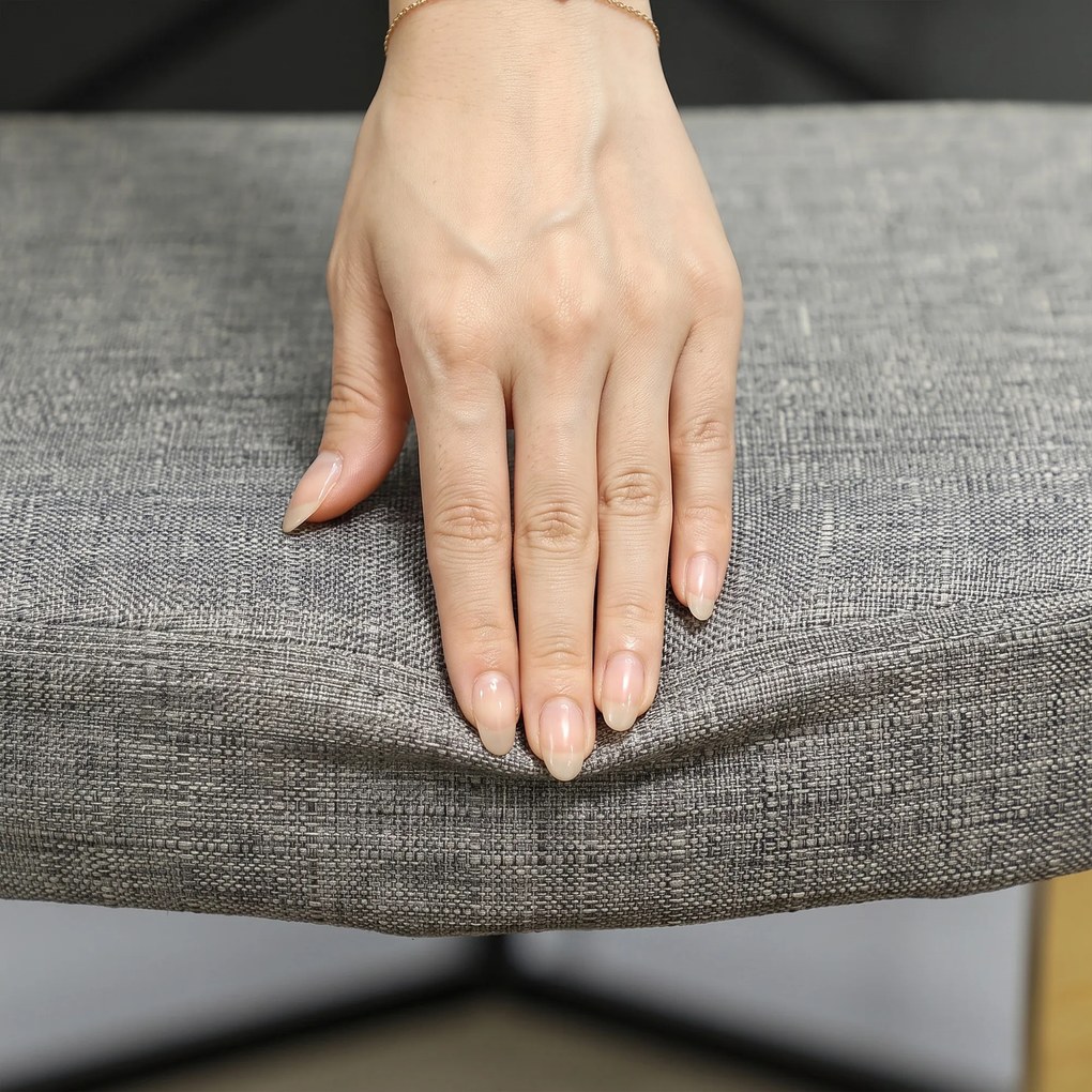 HOMCOM Klaněcí Židle, Ergonomická Houpací Dřevěná Klaněcí Židle pro Domácí Kancelář, Zlepšuje Držení Těla, Bolesti Zad, Šedá
