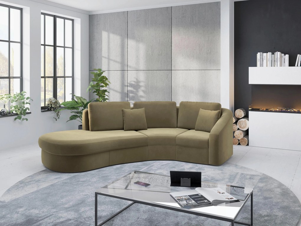 XXXLutz ROHOVÁ SEDAČKA, textil, olivově zelená Sit & More - Sedací soupravy - 000144017409