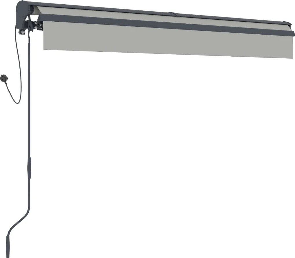 Elektrická markýza BestBerg BBSU-E295LG / 295 x 250 cm / světle šedá