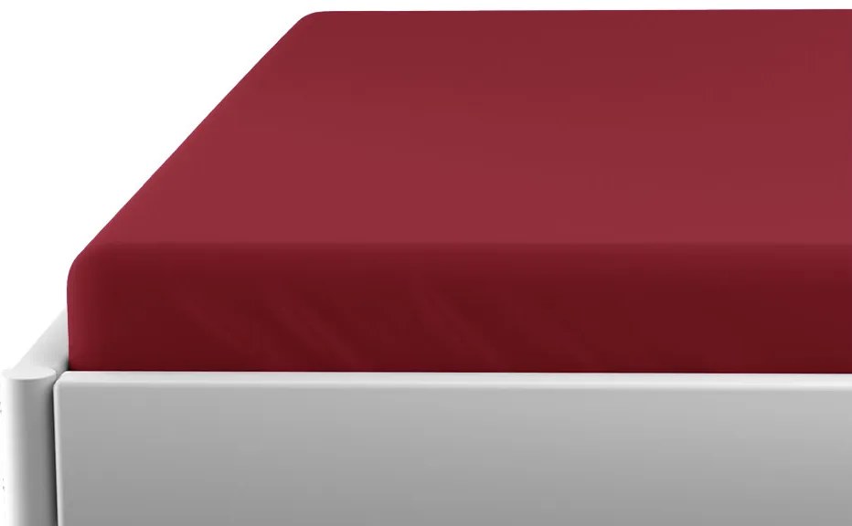 Jersey prostěradlo do dětské postýlky vínové 70 x 140 cm