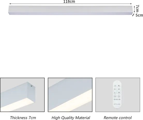Brilagi - LED Stmív. stropní svítidlo SLEEKLINE LED/40W/230V Wi-Fi Tuya stříb+DO
