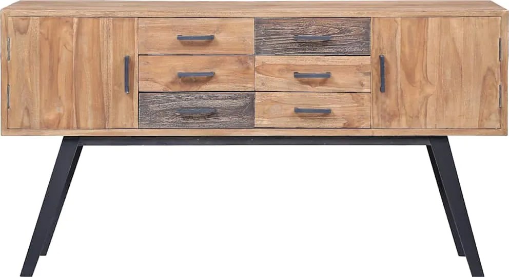 vodaXL Odkládací skříňka 110x30x75 cm masivní teak 285314