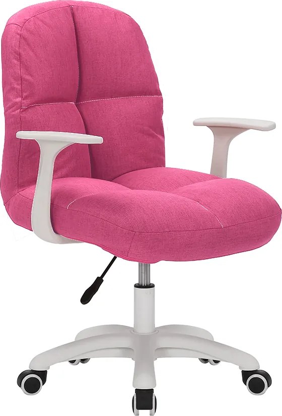 Tempo Kondela Kancelářské židle TALBOT, růžová/bílý kov