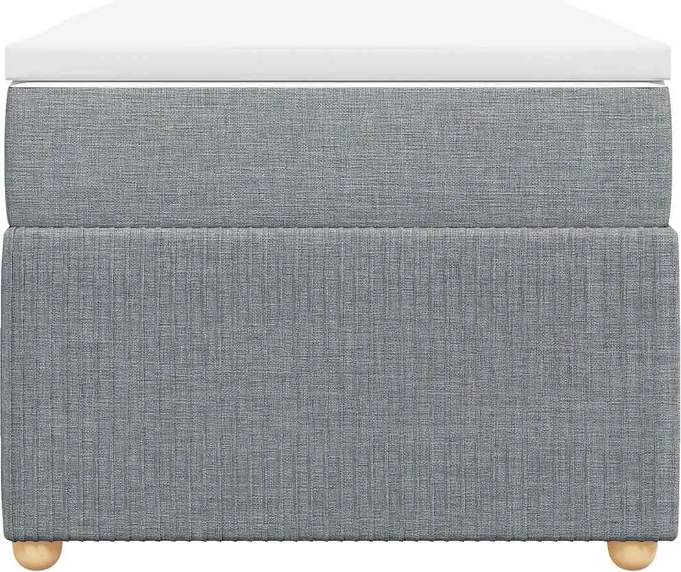 Box spring postel s matrací světle šedá 80 x 200 cm textil 3285525