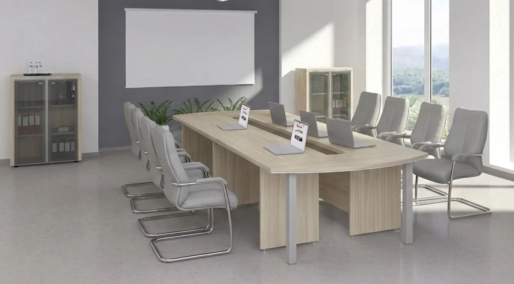 Jednací stůl TopOffice 370 x 140 cm, akát světlý