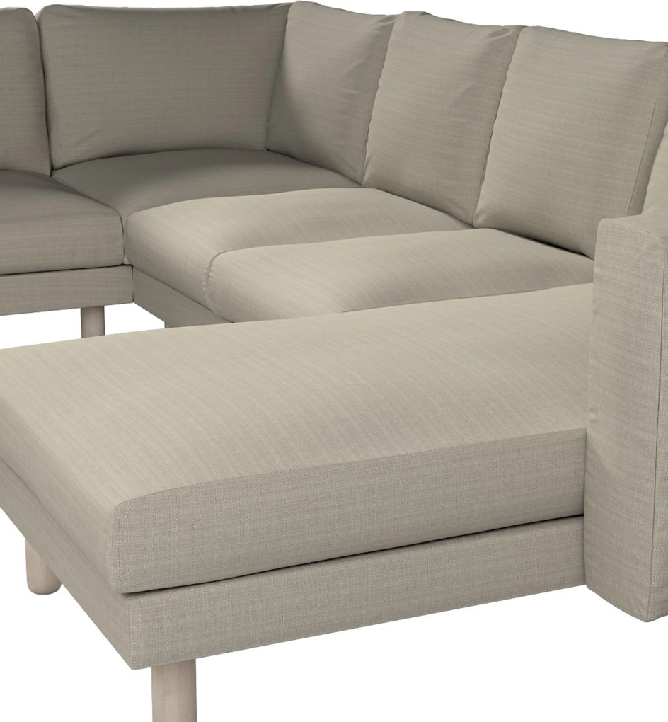 Potah na pohovku IKEA Norsborg rohová, 5-místná se šezlongem barva béžová látka pletený vzor