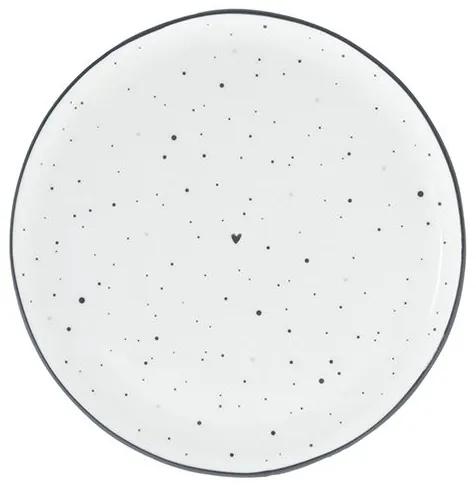 Bastion Collections Dezertní talíř s černými puntíky Ø 19 cm