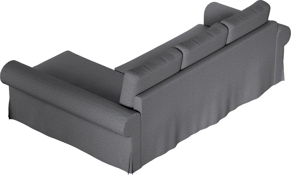 Potah na pohovku IKEA Backabro rozkládací se šezlongem barva šedá látka pletený vzor