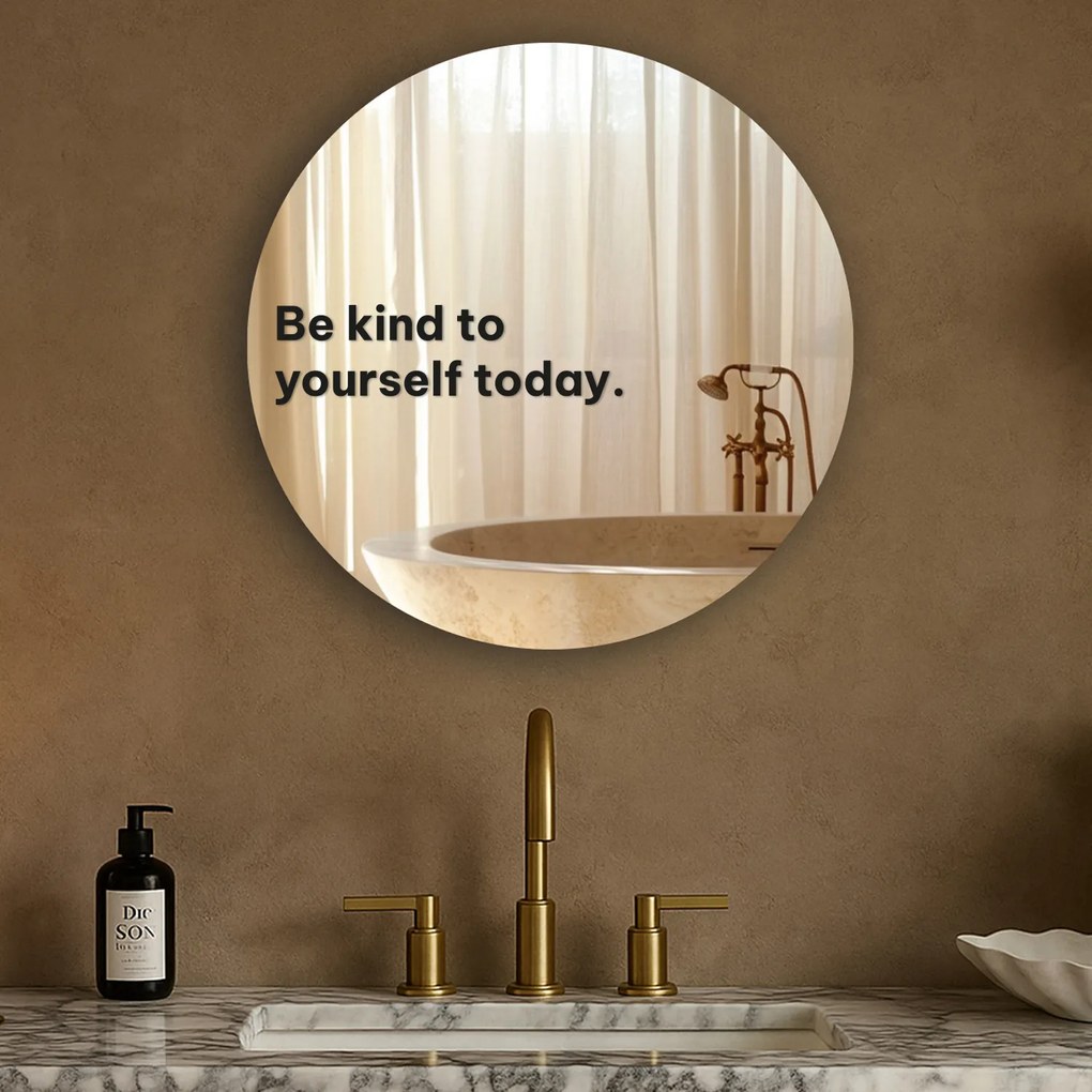 Samolepka na zrcadlo S26 – Be kind to yourself today.