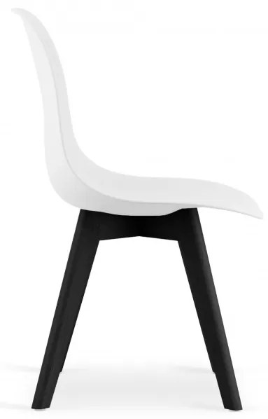 Set dvou jídelních židlí KITO bílé (černé nohy) 2ks