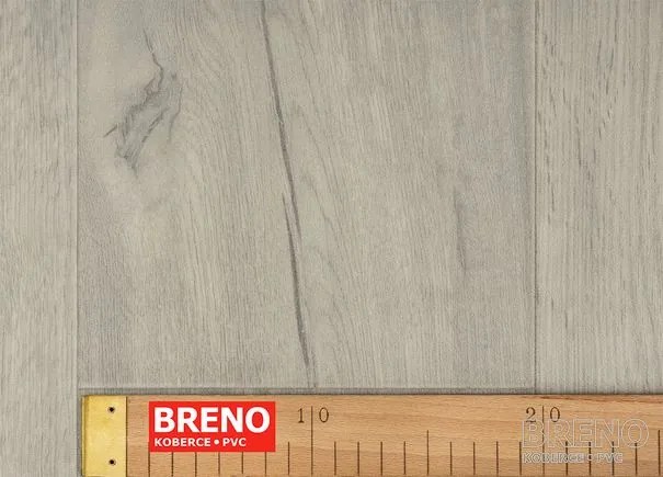 Breno PVC QUATROTEX Annapurna 594 – šedivobéžové dřevo, šíře 400 cm
