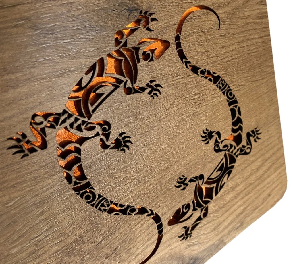 Li-Go "Ještěrky" lampa 19x19cm provedení povrchu: jedle