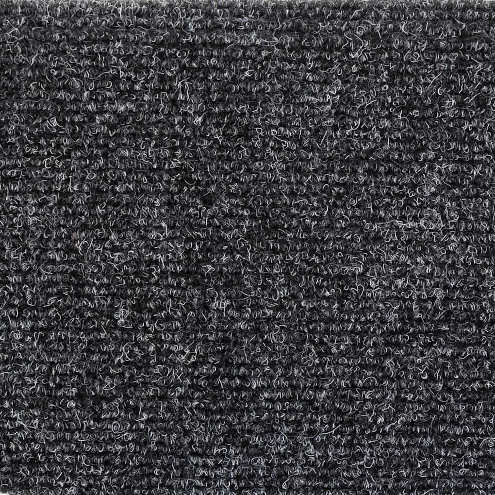 Schodové rohože samolepicí 5 ks 56 x 17 x 3 cm tmavě šedé, půlkulaté 149676