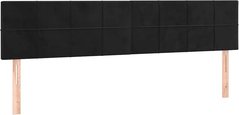Box spring postel s matrací černá 160x200 cm samet 3127501
