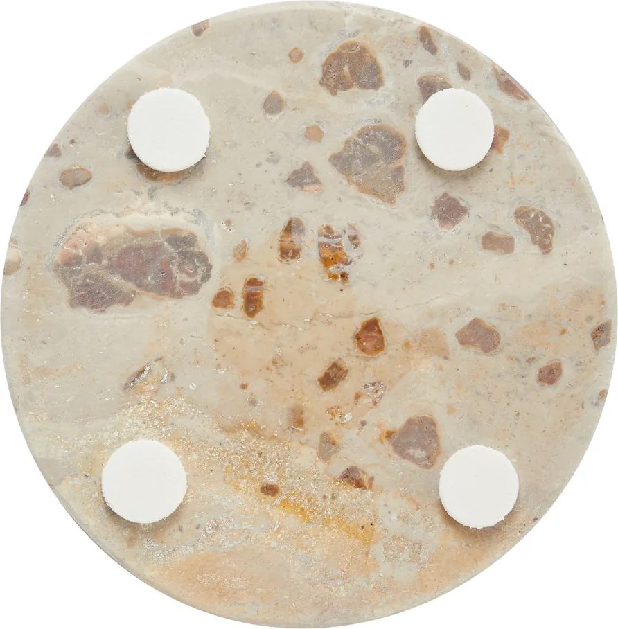 MARBLE Podtácek mramorový 10 cm - béžová