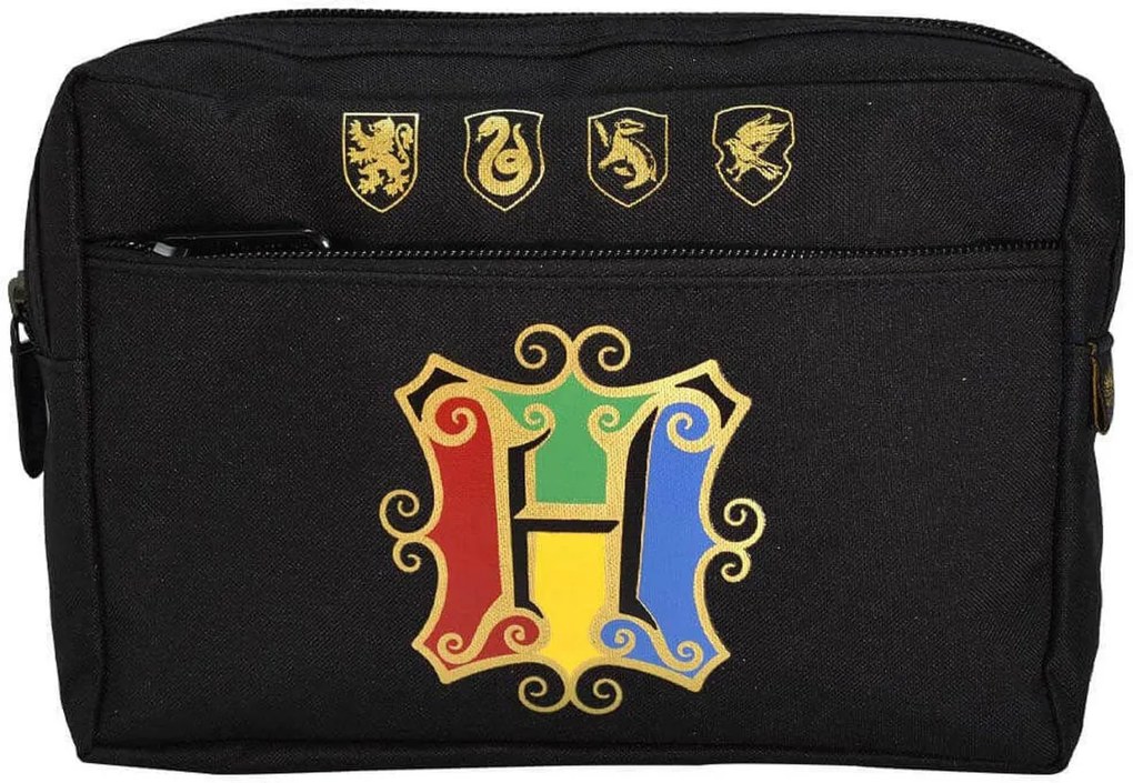 _Ostatní 1_ Penál Harry Potter: Bradavické koleje dětské školní pouzdro 2 kapsy na zip bshp712602