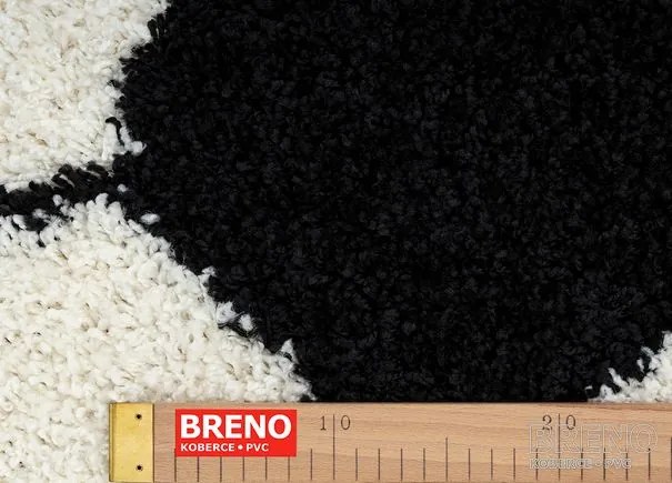 Breno Kusový koberec FUN kruh 6001 Black, 120x120 cm, Vícebarevné
