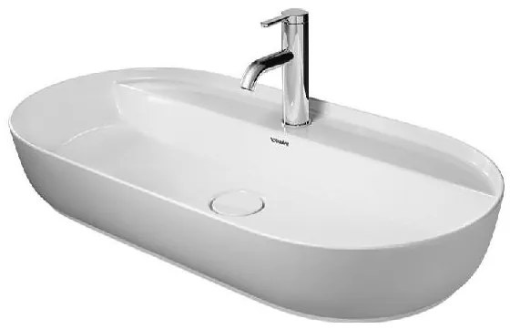 Duravit Luv - Umyvadlo na desku, 80x40 cm, bez přepadu, s otvorem pro baterii, bílá 0380800000