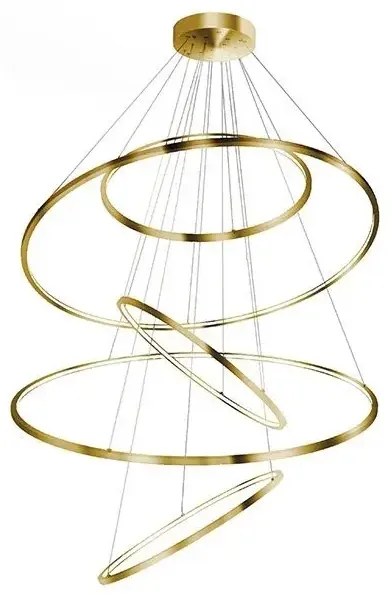 Luxusní lustr Wheel stmívatelný zlaté