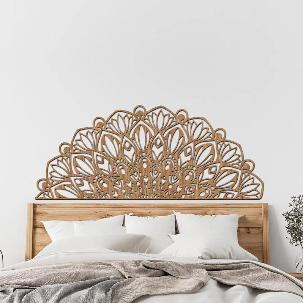 dřevo života Dřevěná mandala k posteli ŽIVOST Rozměry (cm): 120x50, Barevný vzor: Bílá
