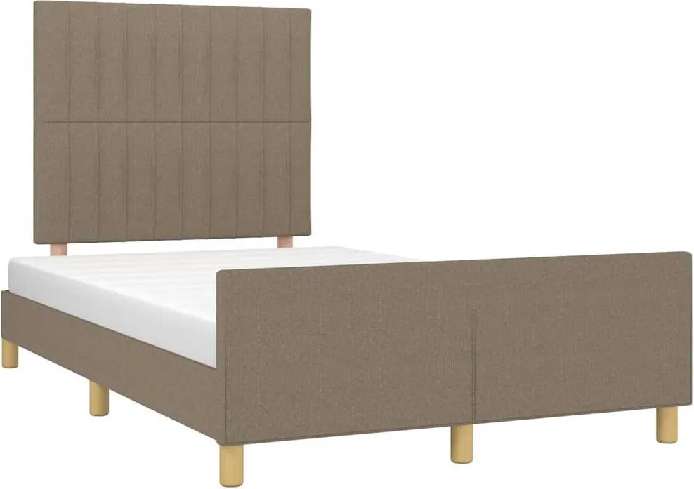 Rám postele bez matrace taupe 120 x 200 cm textil 3125207