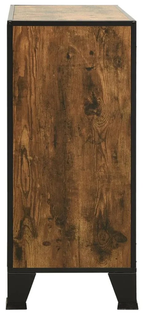 Úložná Skříň 72 X 36 X 82 Cm Kov A Mdf