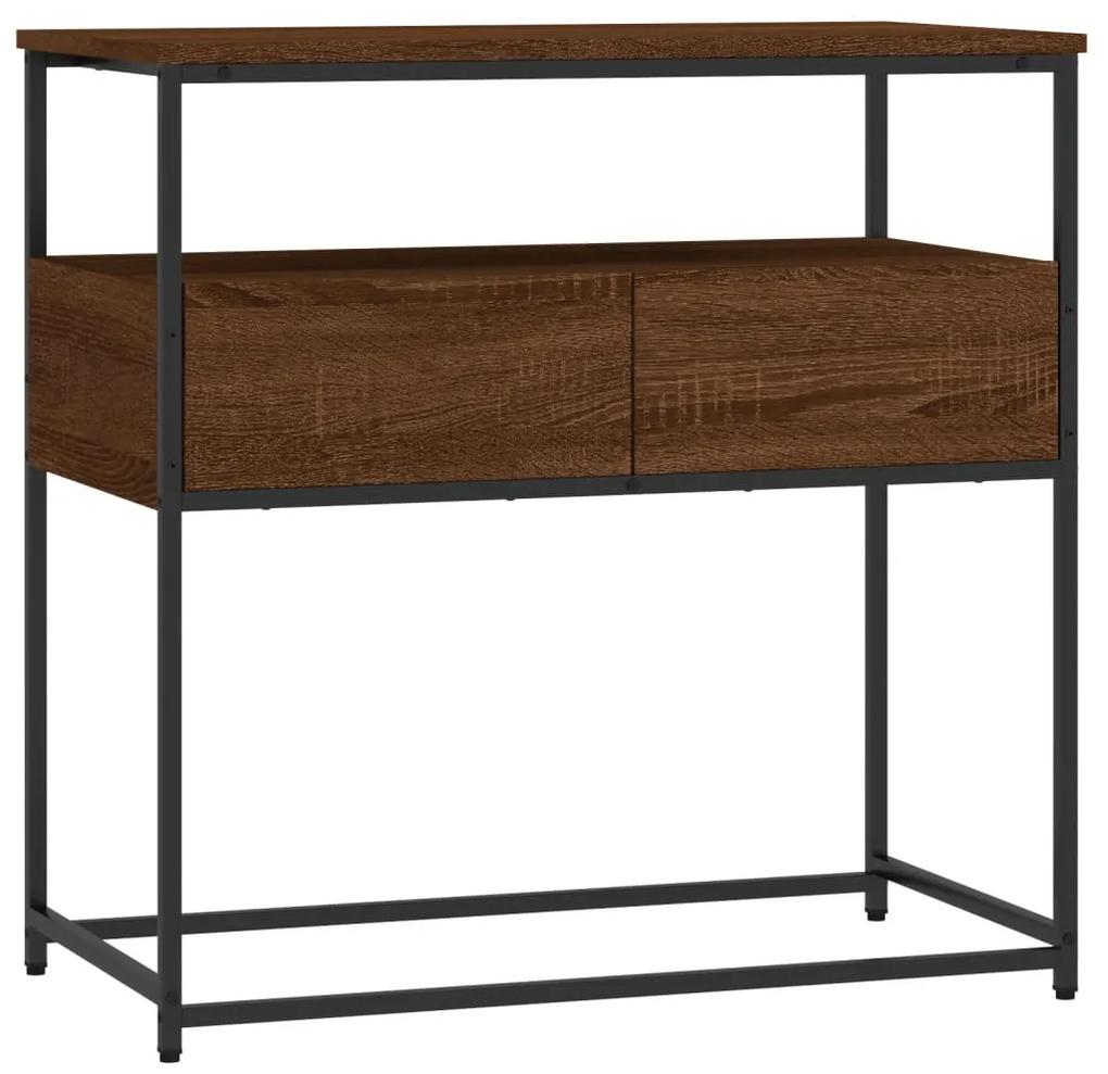 vidaXL Konzolový stolek hnědý dub 75 x 40 x 75 cm kompozitní dřevo