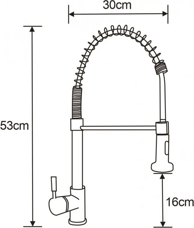 Mexen CLARA - Vysoká baterie/dřezová, Inox, 670501-99