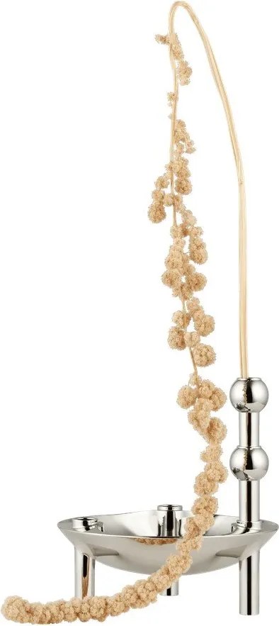 Kovová váza v leskle stříbrné barvě (výška 10 cm) Nagel – STOFF Nagel