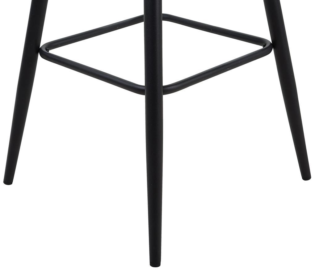 Sada dvou šedých barových židlí DARIEN Beliani