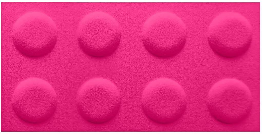 In-Design Akustický dětský 3D obklad kostka 60x30 cm - různé barvy Obkladový panel: Barva: Růžová