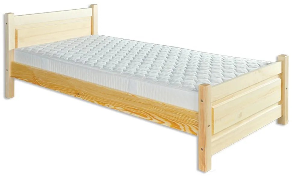 Drewmax Borovicová postel LK129 100 x 200 cm - bezbarvý