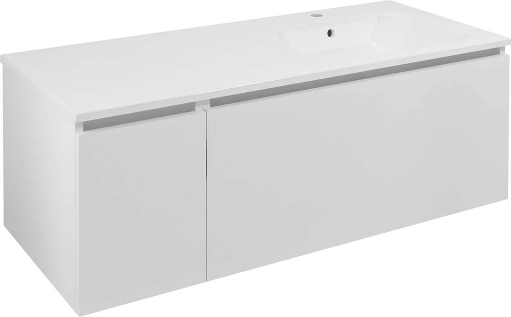 Sapho Lorea - Umyvadlová skříňka 120x46x52 cm, 1x dvířka, 1x zásuvka, pravá, matná bílá LE090-3131-R-01